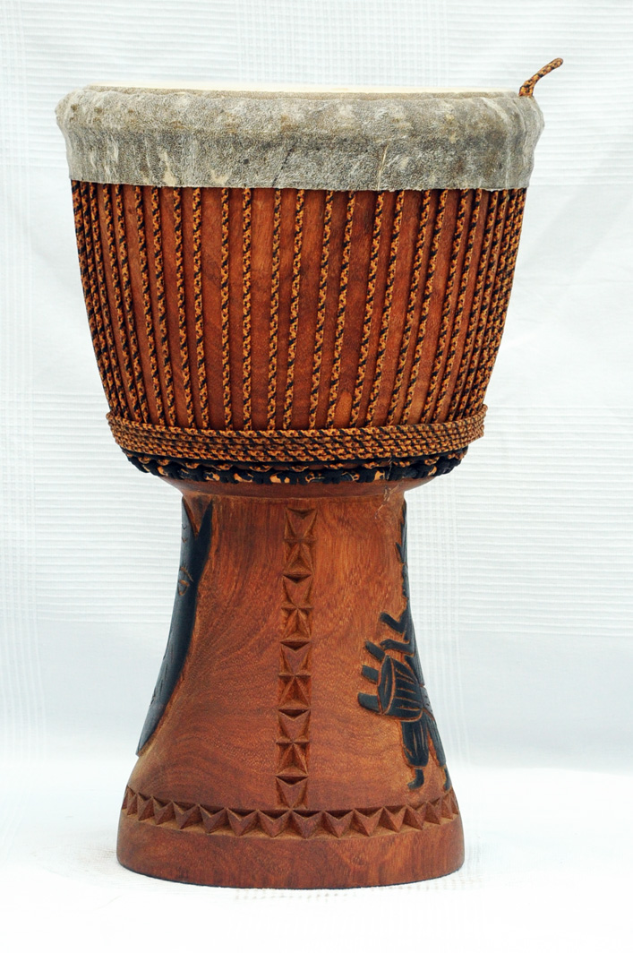 Profi Djembe kaufen - Große Lenke Djembe Trommel aus Guinea