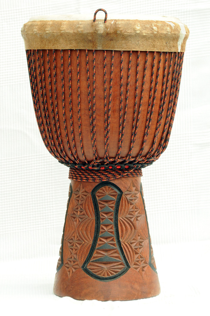 Profi Djembe kaufen - Große Lenke Djembe Trommel aus Guinea